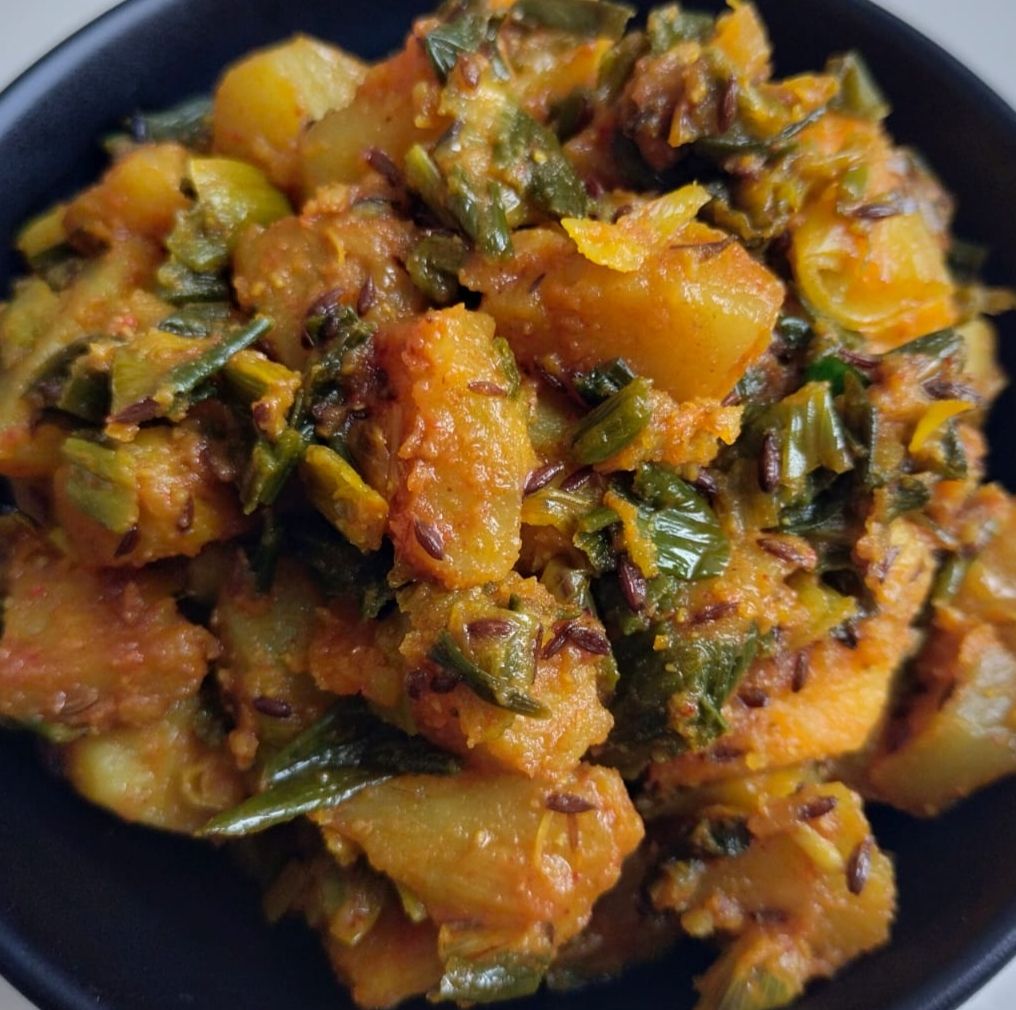 Hare Pyaz Ki Sabzi – Deliciouszest
